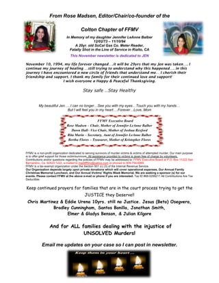 Families & Friends of Murder Victims, INC (FFMV) | PDF