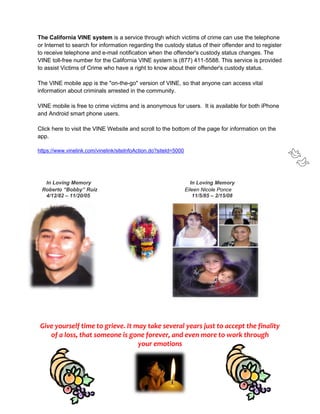 Families & Friends of Murder Victims, INC (FFMV) | PDF