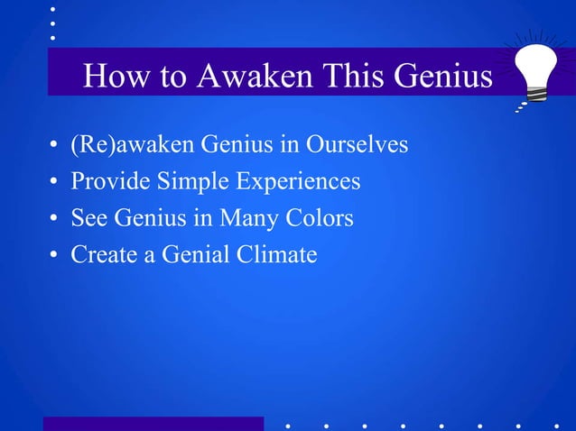 Awakening Genius keynote [Handouts] | PPT