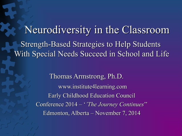 Neurodiversity in the Classroom [Handouts] | PPT