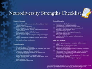 Neurodiversity in the Classroom [Handouts] | PPT