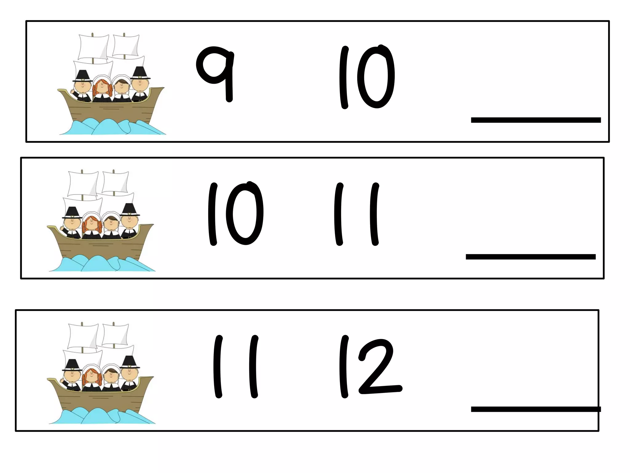 November count on and write the missing number | PDF