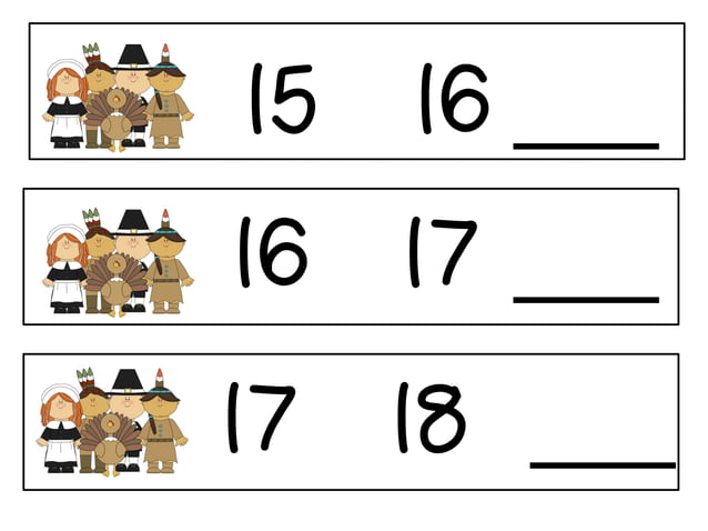 November count on and write the missing number | PDF