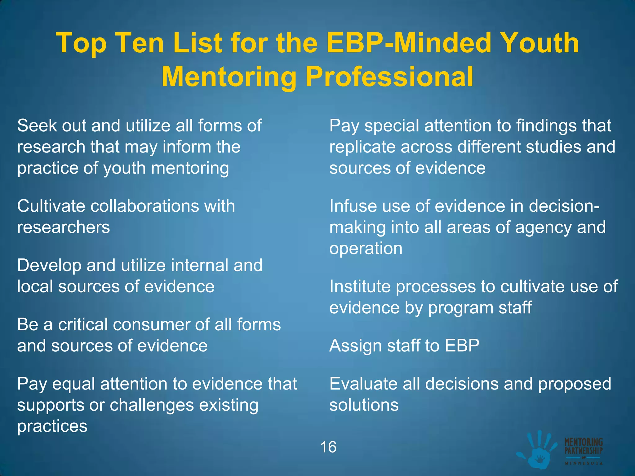 Evidence-Based Practice & Mentoring | PPTX
