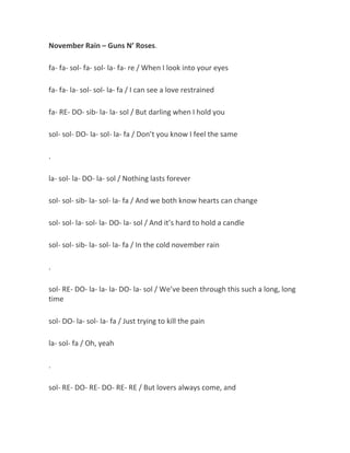 November Rain Quotes