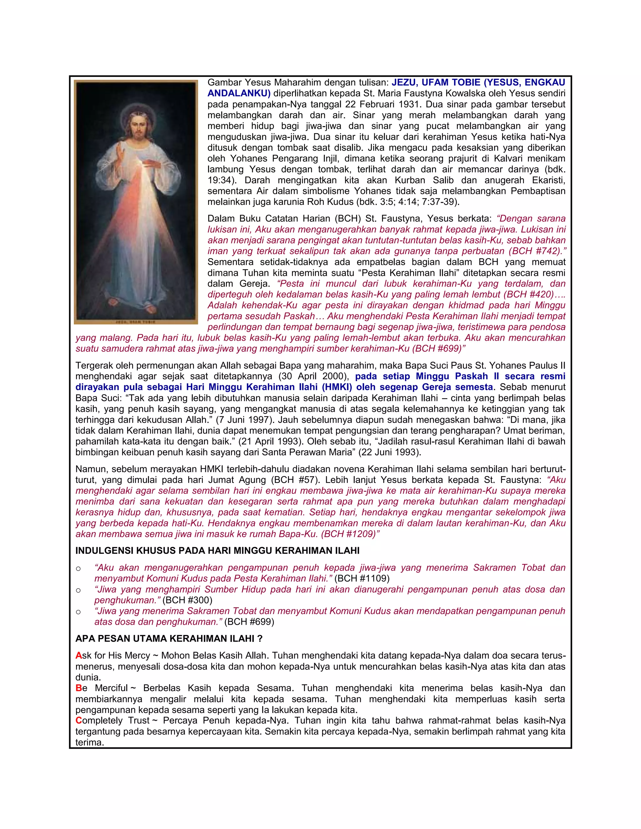 NOVENA KERAHIMAN ILAHI | PDF