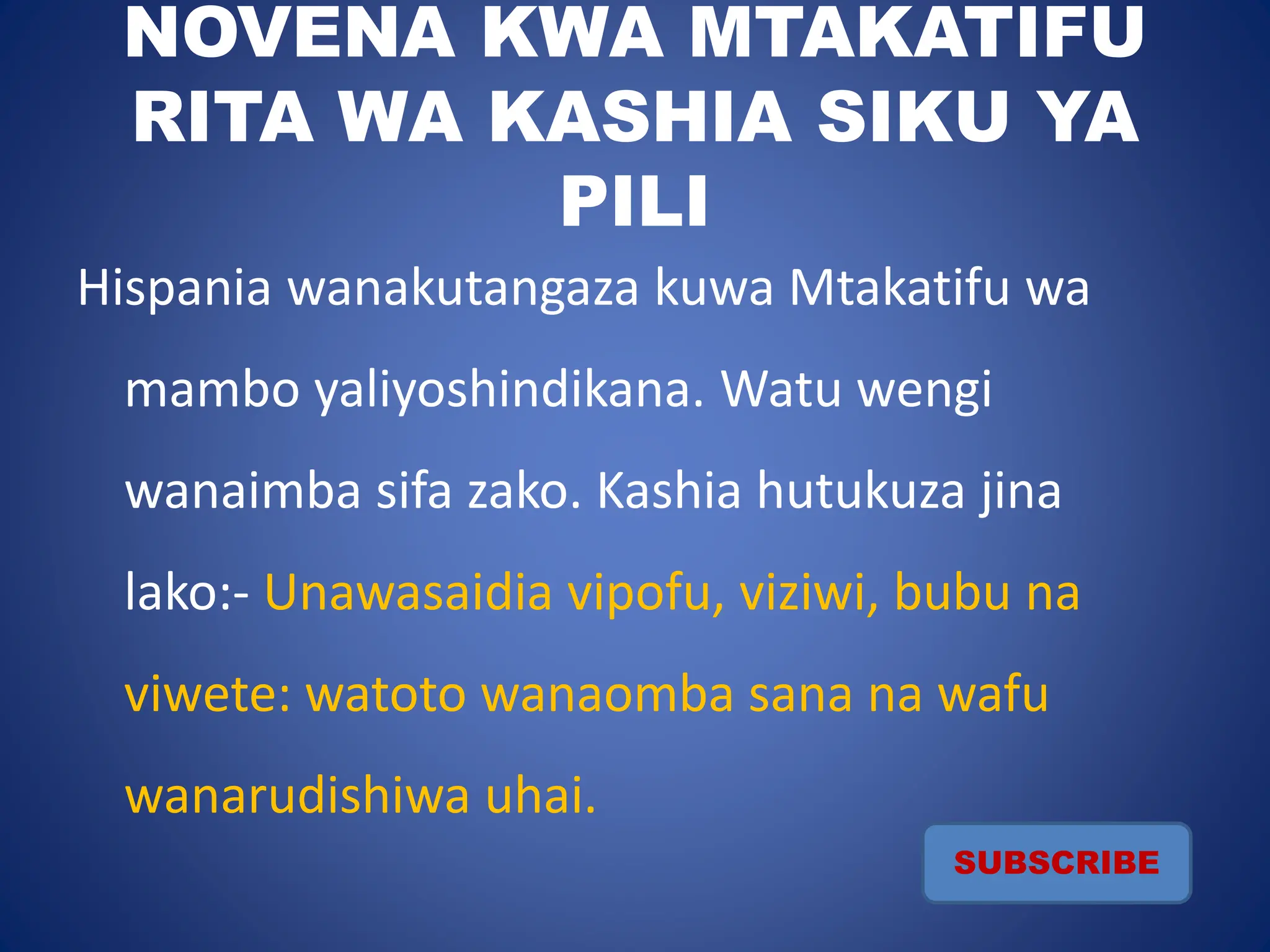 NOVENA KWA MTAKATIFU RITA WA KASHIA siku ya pili.pptx