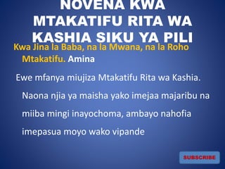 NOVENA KWA MTAKATIFU RITA WA KASHIA siku ya pili.pptx