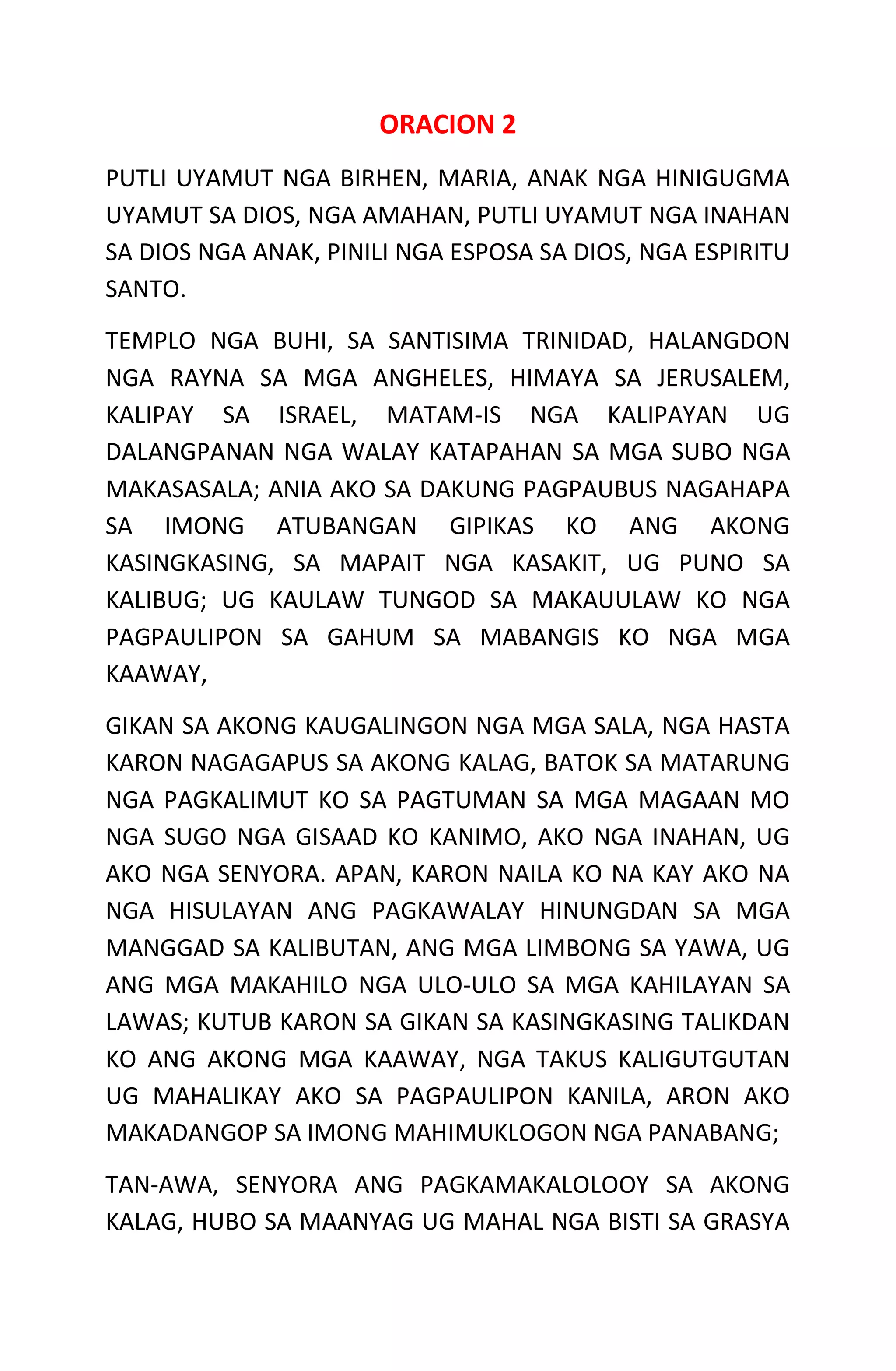 NOVENA SA IMMACULADA CONCEPCION | PDF