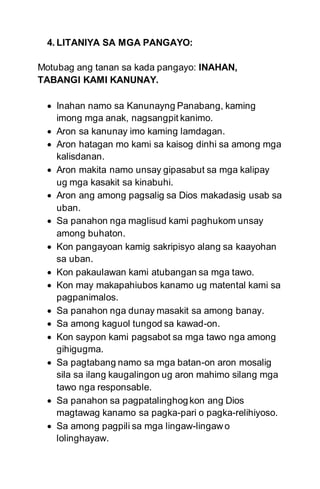 NOVENA SA INAHAN SA KANUNAYNG PANABANG | DOCX