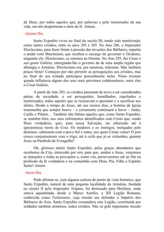 Novena De Preparação Para A Festa De Santo Expedito | PDF