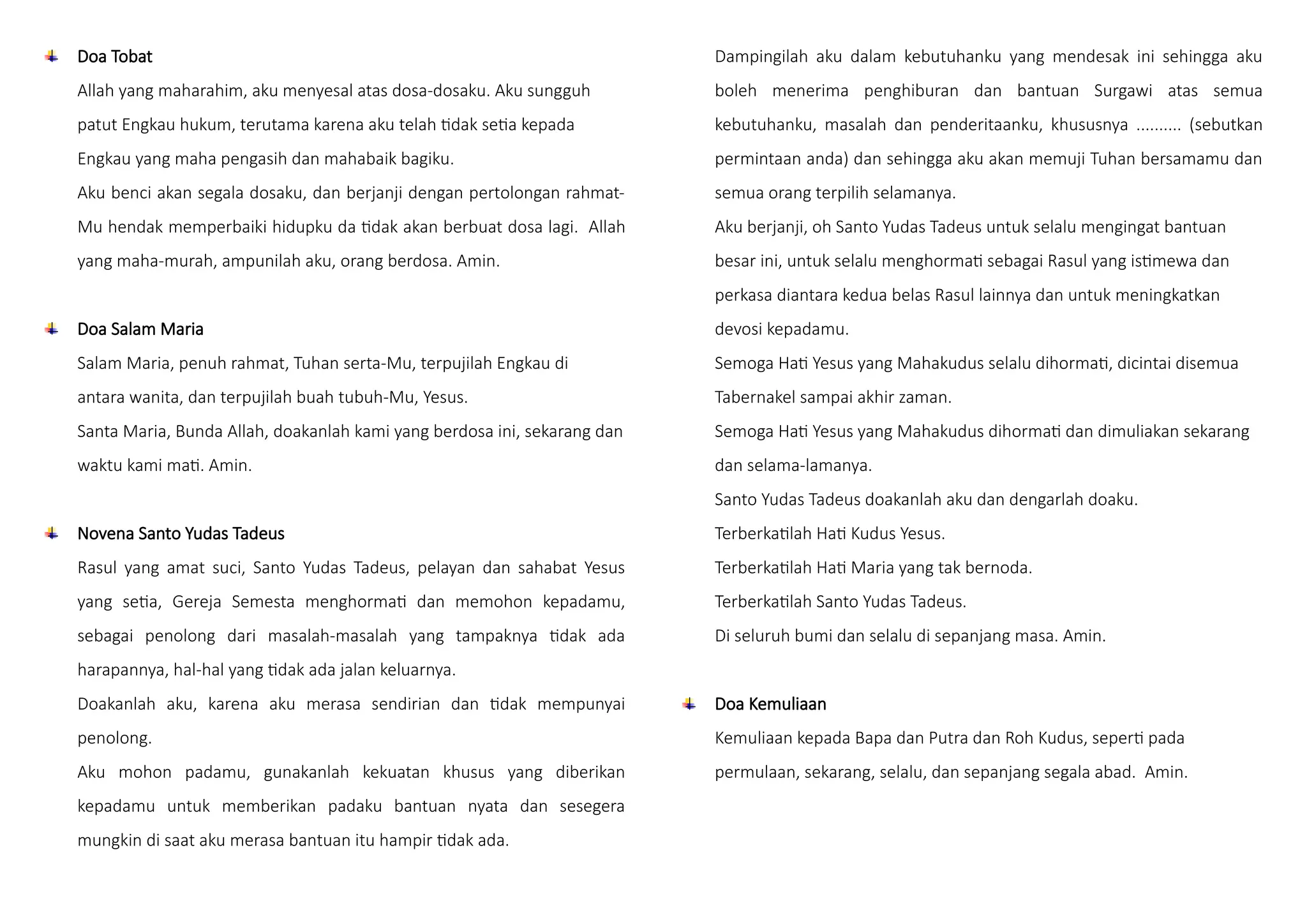 Doa Novena Kepada Santo Yudas Tadeus.doc