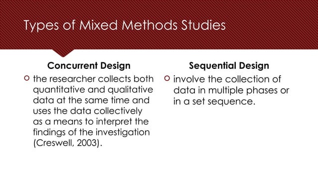 Mixed Method Research Design - Language Research | PPT