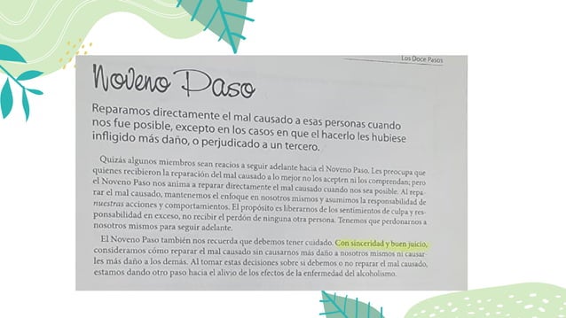 Noveno Paso Alanon, reparamos el daño causado al ser posible.pptx