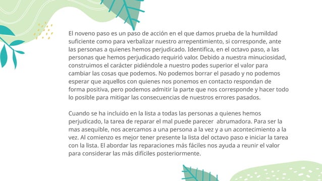 Noveno Paso Alanon, reparamos el daño causado al ser posible.pptx