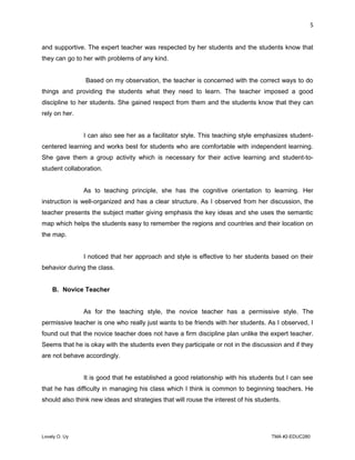 Novice and expert teacher | DOC