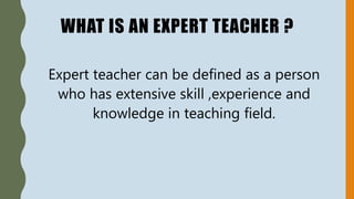 Novice and expert teacher | PPT