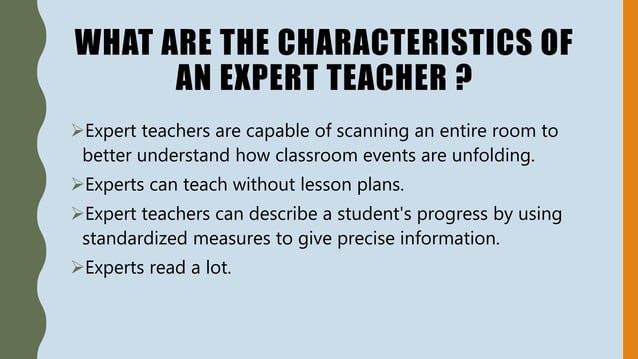Novice and expert teacher | PPT