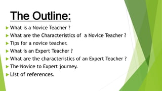 Novice and expert teacher | PPT