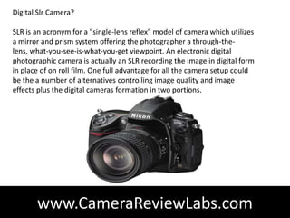 Novice guide on digital slr pictures | PPSX