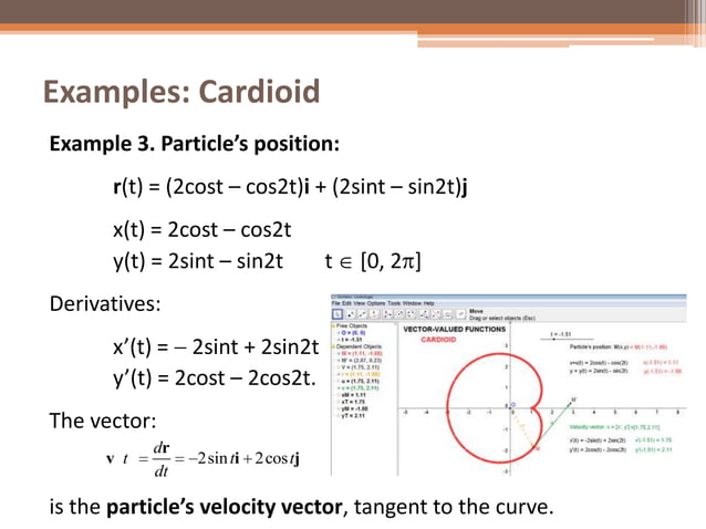 Vector-Valued Functions and GeoGebra | PPT