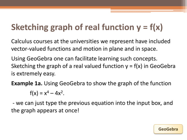 Vector-Valued Functions and GeoGebra | PPT