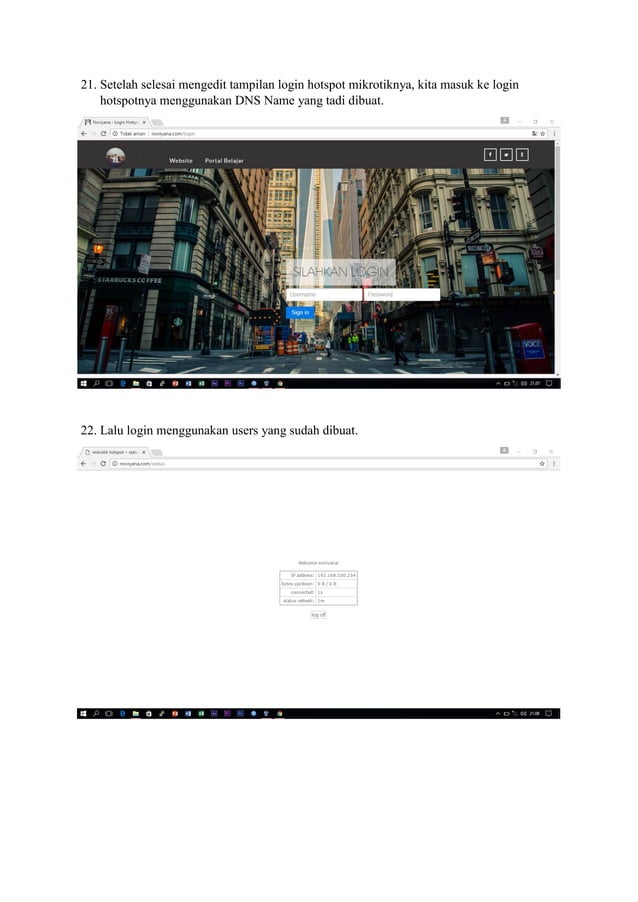 Noviyana tutorial hotspot | PDF