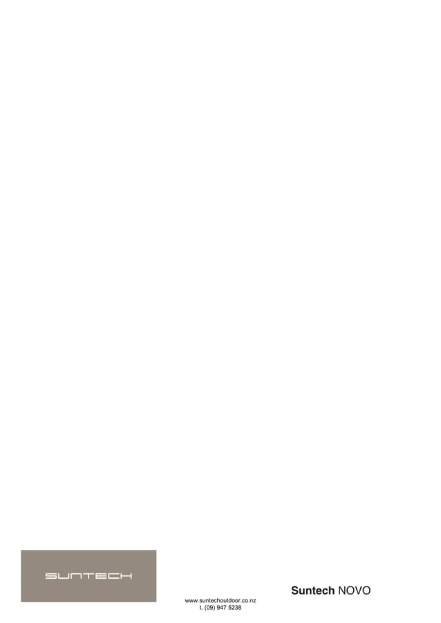 Suntech Novo Retractable Roof | PDF | Home Appliances | Home & Garden