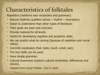 Exploring folktales of some English speaking countries | PPT