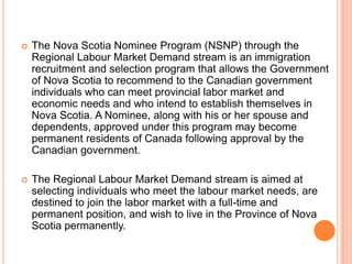 Novoscotia provincial nominee program | PPSX