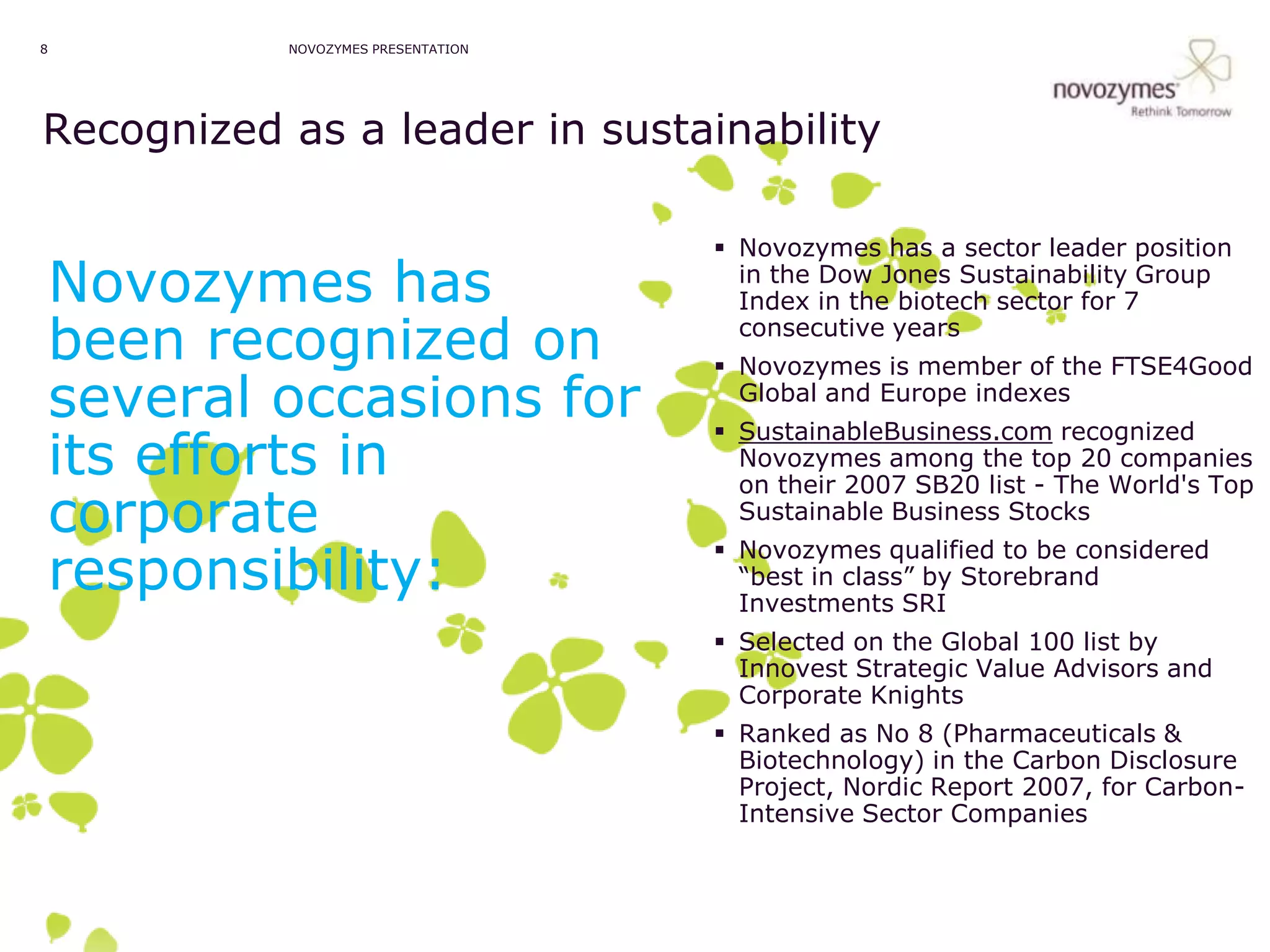 Novozymes in brief | PPTX