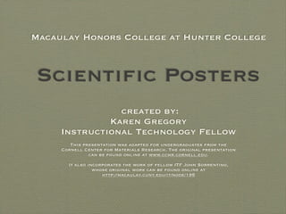 Seminar Three: Scientific Posters | PDF