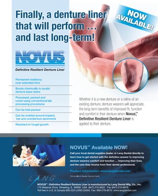 Novus Dentire Liner | PDF