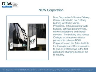 NOW company profile | PPT