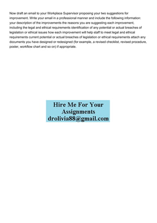 Now draft an email to your Workplace Supervisor proposing yo.pdf