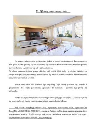Nowoczesny salon | PDF | Interior Decorating | Home & Garden