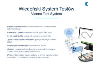 Nowoczesny warsztat psychologa - Wiedeński sSystem Testow w badaniach ...