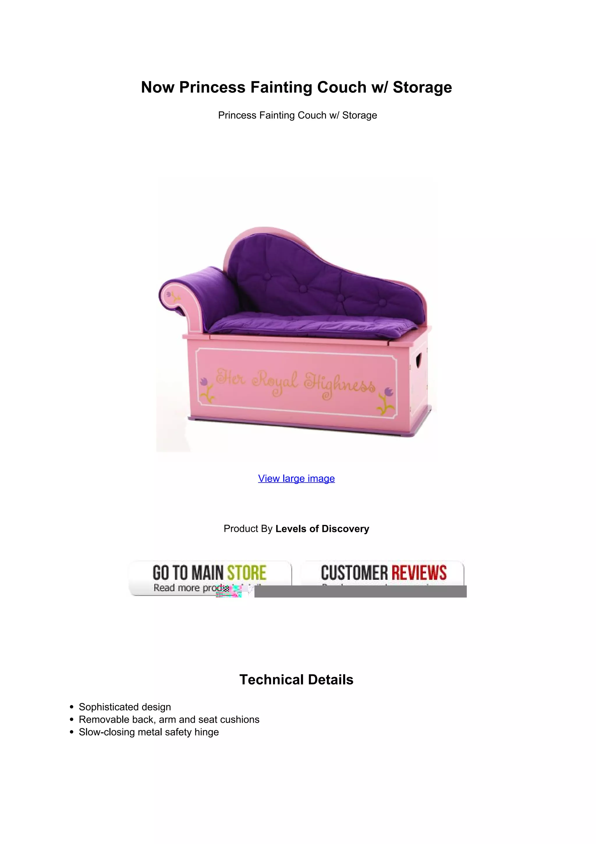 Now princess fainting couch w storage | PDF