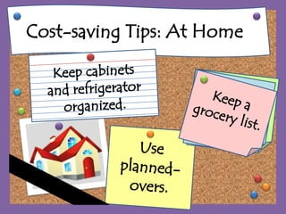 Now Serving: Cost Saving Tips | PPTX