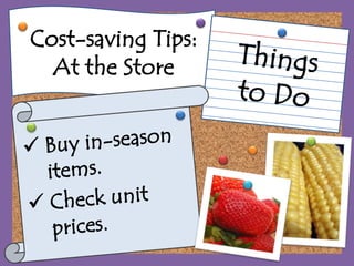 Now Serving: Cost Saving Tips | PPTX