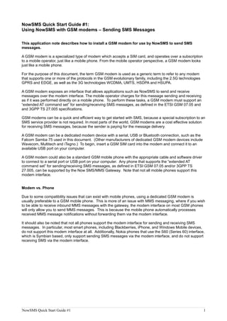 Now sms quickstart1 | PDF