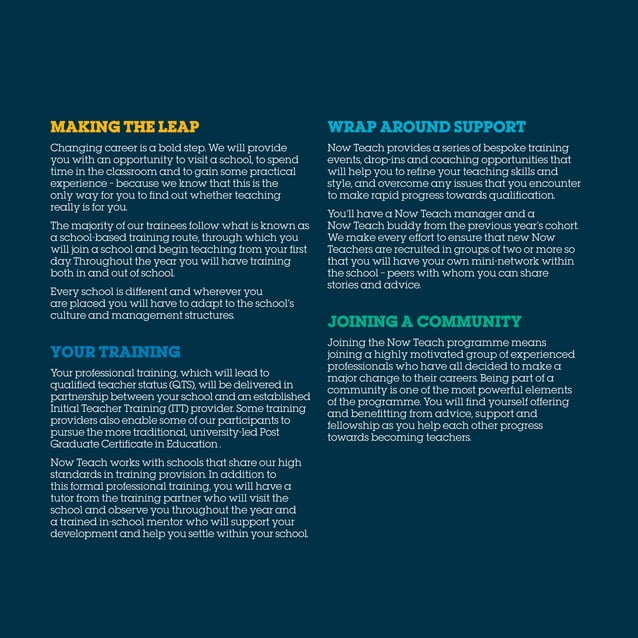 Now Teach overview for candidates | PDF