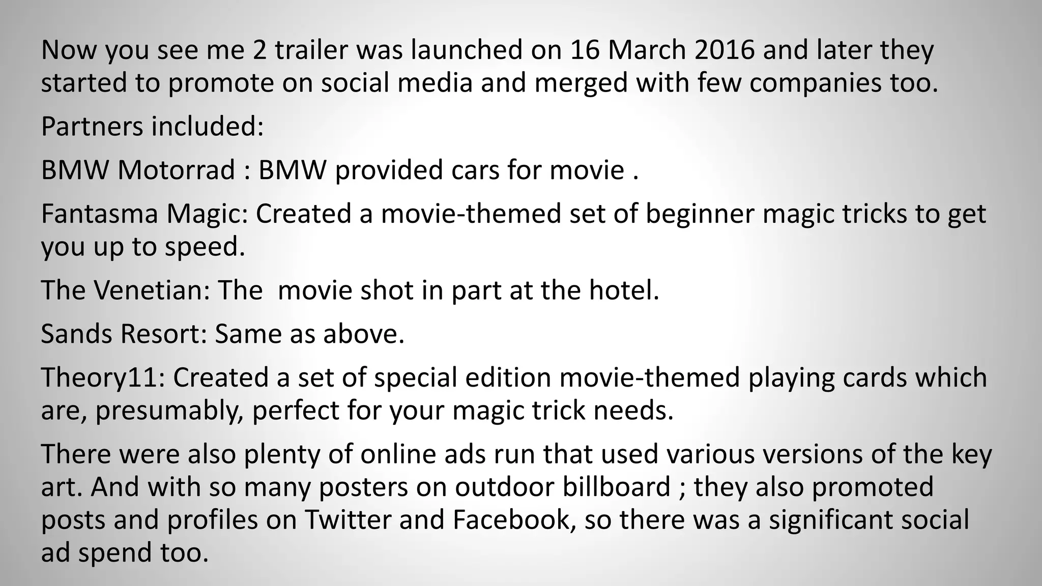 Now You See Me 2 Ppt