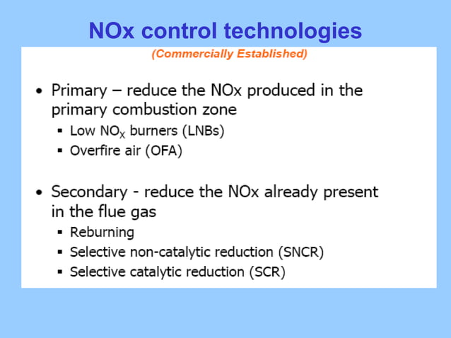 NOx basic and control technologies measures | PPT