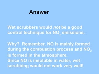 NOx, Sources and Control Methods, Combustion | PPT | Indoor Environmental Quality | Home & Garden
