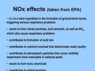 NOx, Sources and Control Methods, Combustion | PPT | Indoor ...