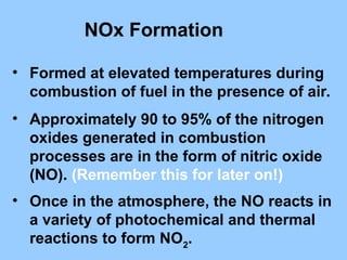 NOx, Sources and Control Methods, Combustion | PPT