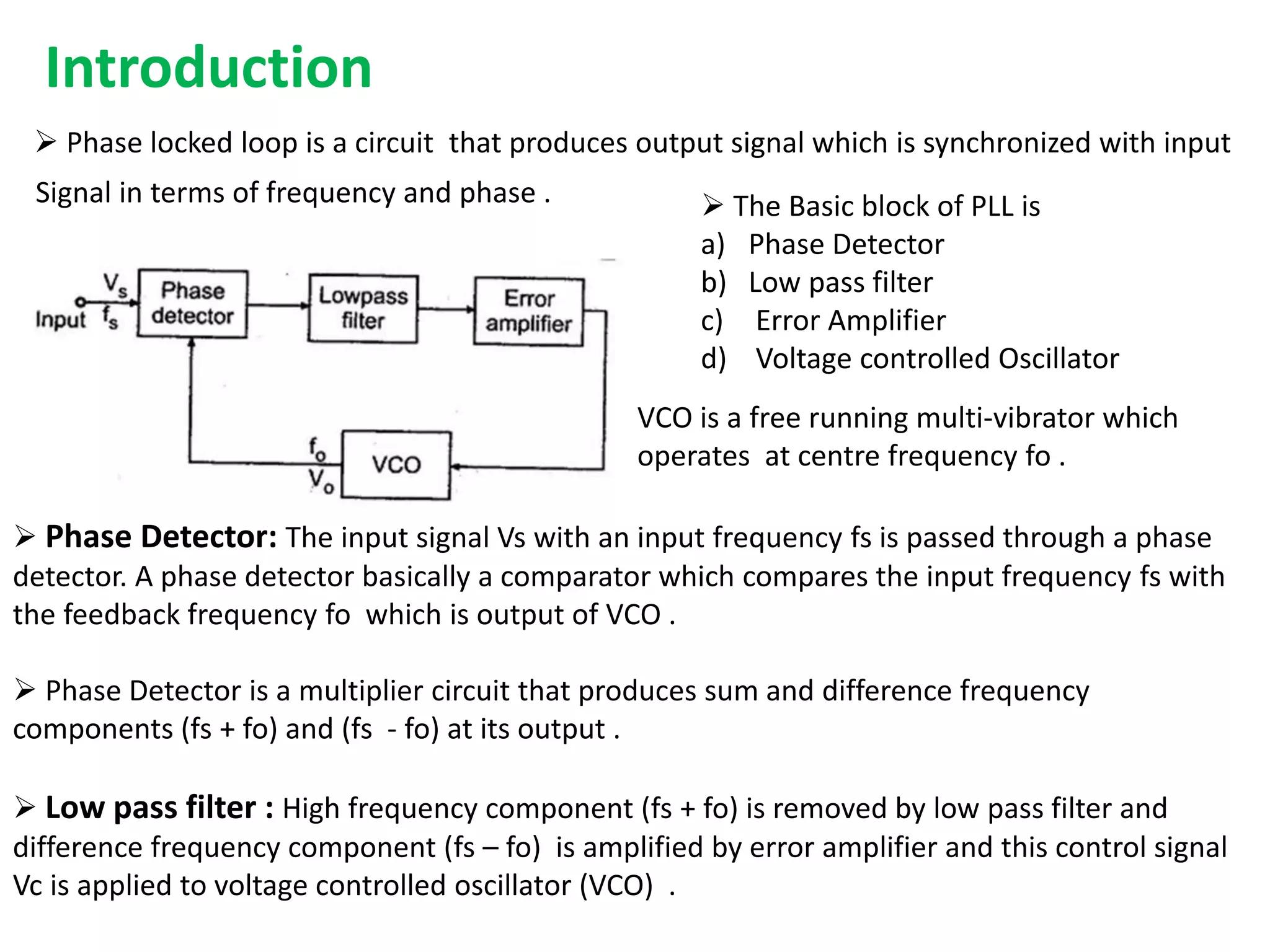 Phase locked loop | PPTX | Digital Audio | Computer Software and ...