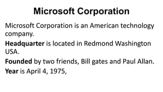 BCG Matrix of Microsoft Corporation | PPTX