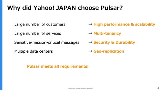 Large scale log pipeline using Apache Pulsar_Nozomi | PDF